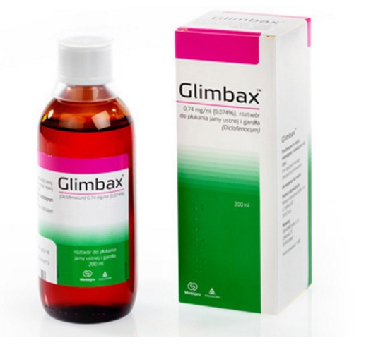 Glimbax roztwór do płukania gardła 200ml